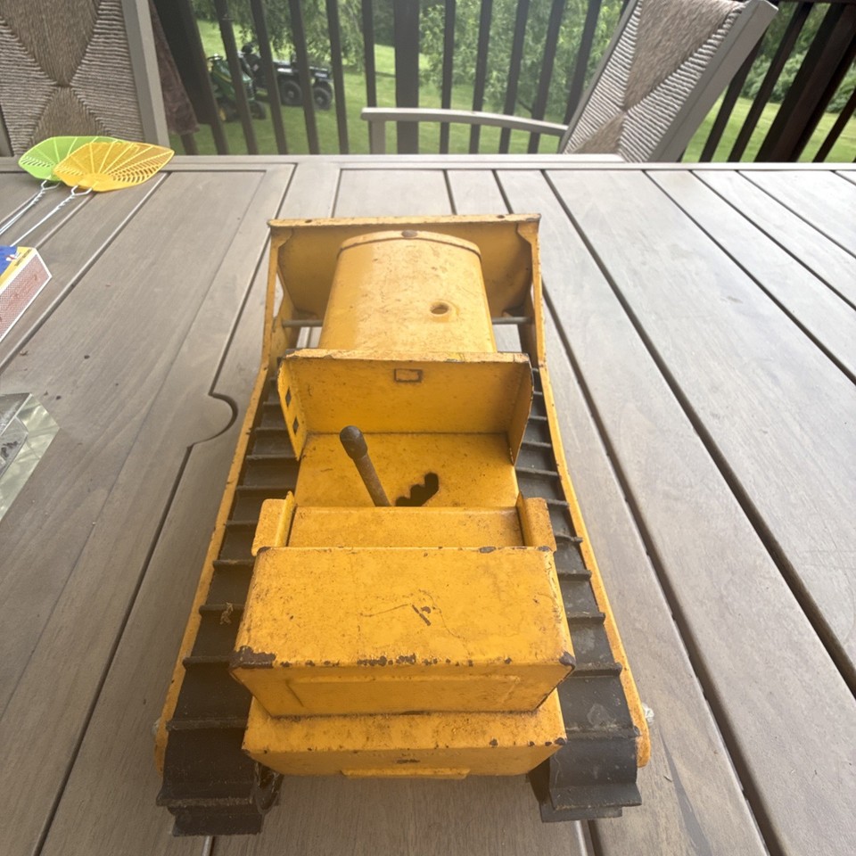 Vintage Structo Construction Company Metal Yellow Dozer Bulldozer ...