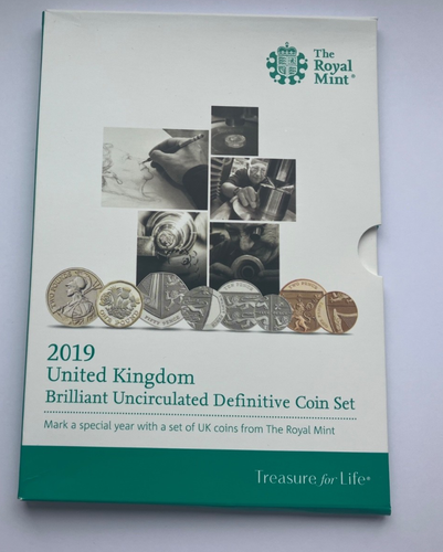 2019 Royal Mint Definitive Annual coin set Outer box only Empty No ...
