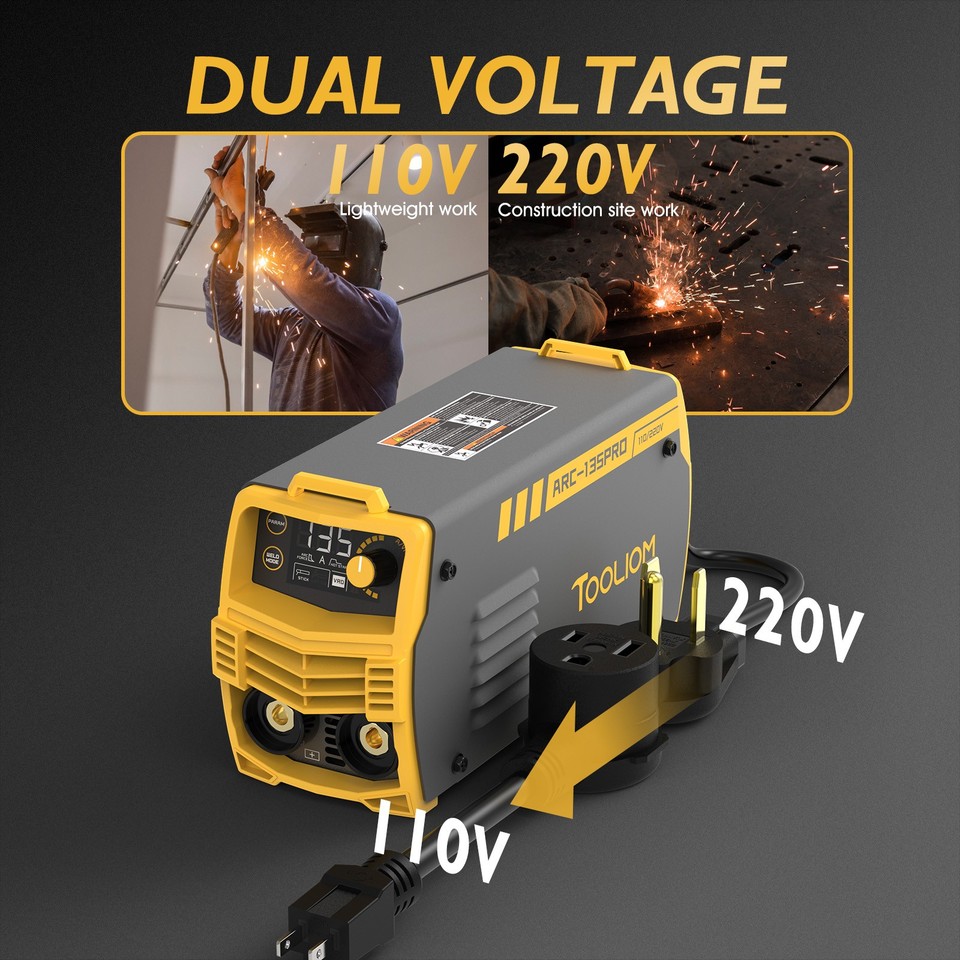 Tooliom 135A 110/220V Mini Stick Welder Includes welding gloves and ...