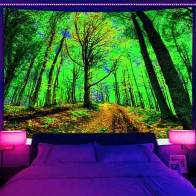 Nature Travel Large Wall Art Poster Blacklight Tapestry UV Reactive ...