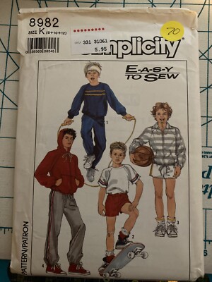 Simplicity Pattern 8982 - Boys Size 8 - 12 | eBay