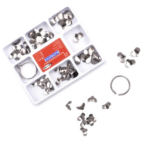 TOR VM 100pcs dental matrix bands sectional contoured matrices wedges ...