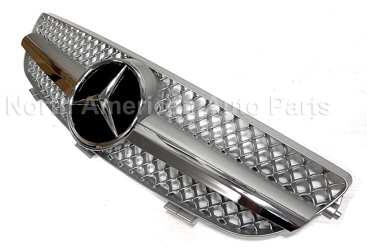 W209 03-09 CLK Silver Glossy Grille Style Emblem CLK320 CLK55 CLK500 ...