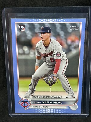 2022 Topps Jose Miranda Rookie Card!! Light Blue Parallel. US5. /50 A1 ...