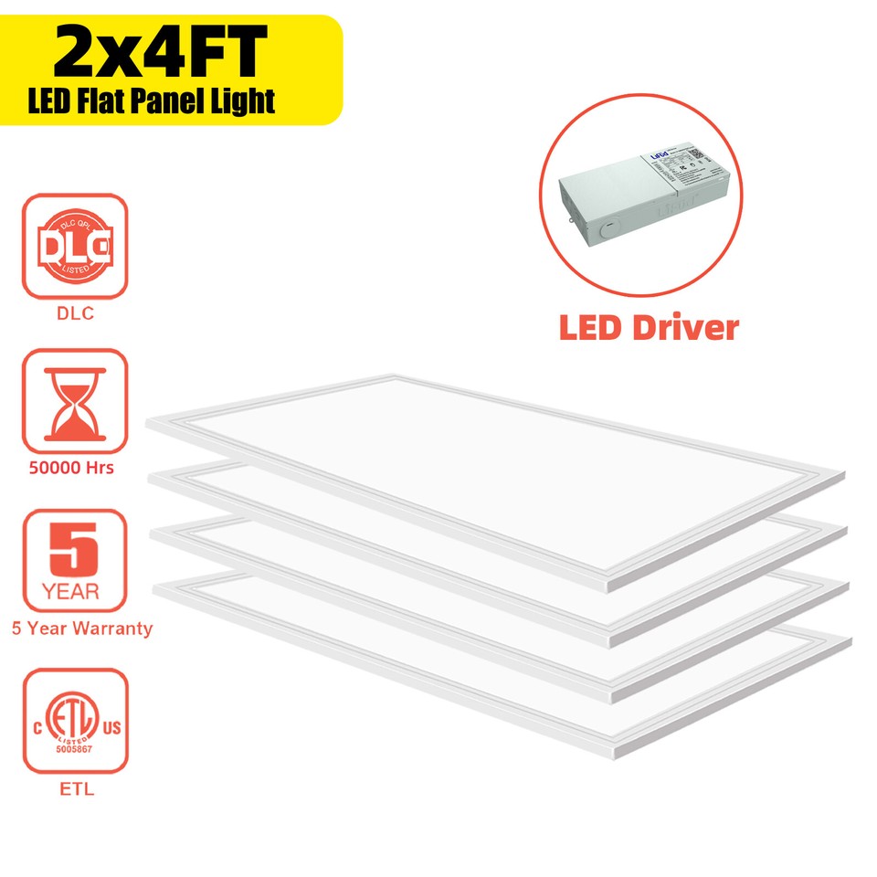 2x4 LED Flat Panel Light 75W Dimmable 2x4 Drop Ceiling Commercial ...