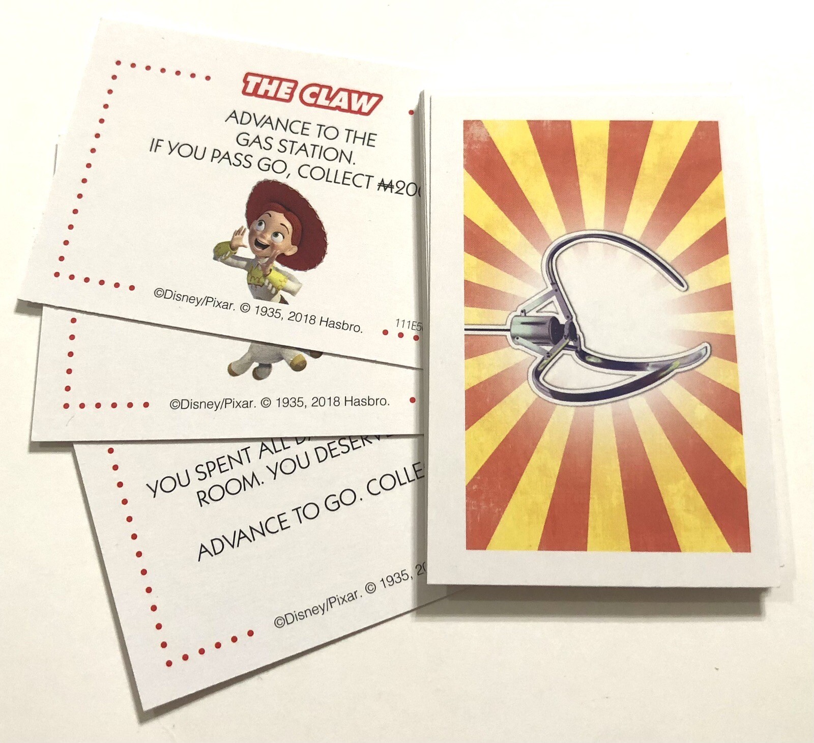 Monopoly Toy Story Game 2018 Hasbro Replacement Part - The Claw Cards ...