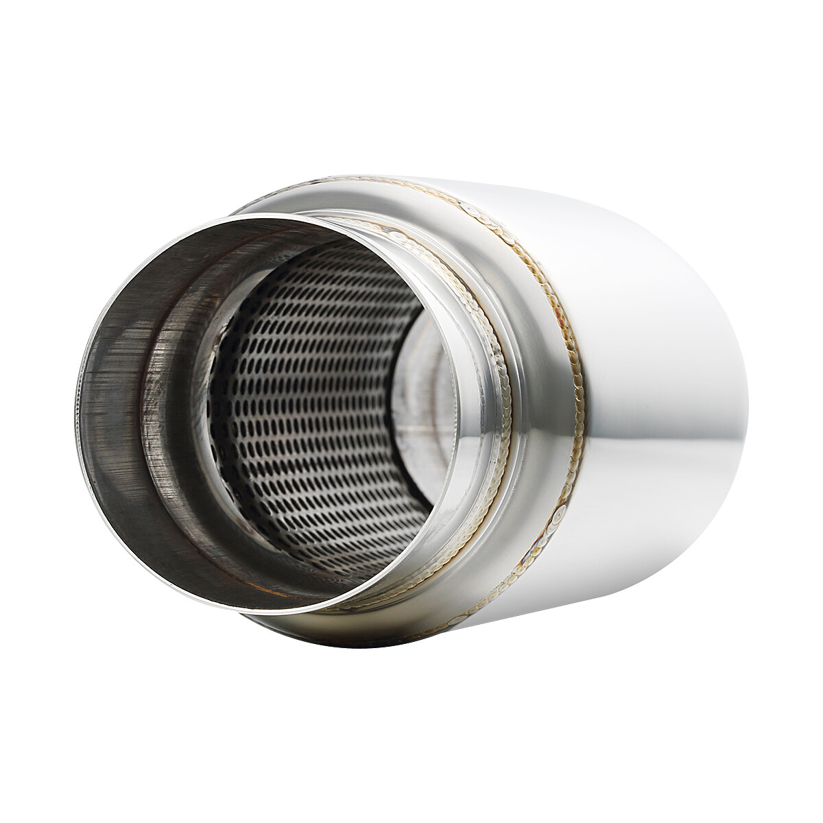 3" Exhaust Resonator, 12" Long Universal Muffler, Deep Tone, Reduce ...