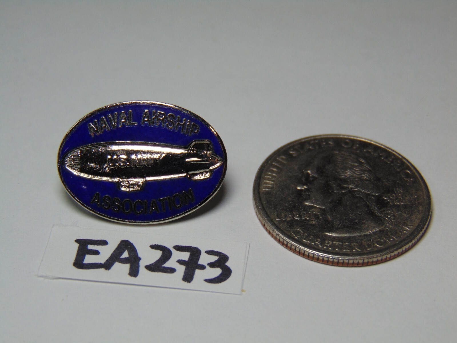US NAVY NAVAL AIRSHIP ASSOCIATION PIN TIE TACK BLIMP ZEPPELIN ...