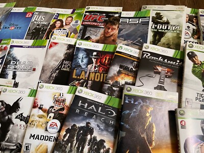 Xbox 360 Cover Art Inserts Original Authentic Microsoft - BUY 3 GET 1 ...