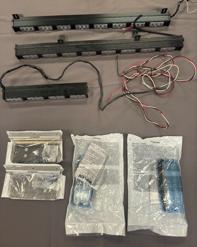 Whelen LED Emergency Light Kit–Amber/White Strobe–64 Patterns–Light ...