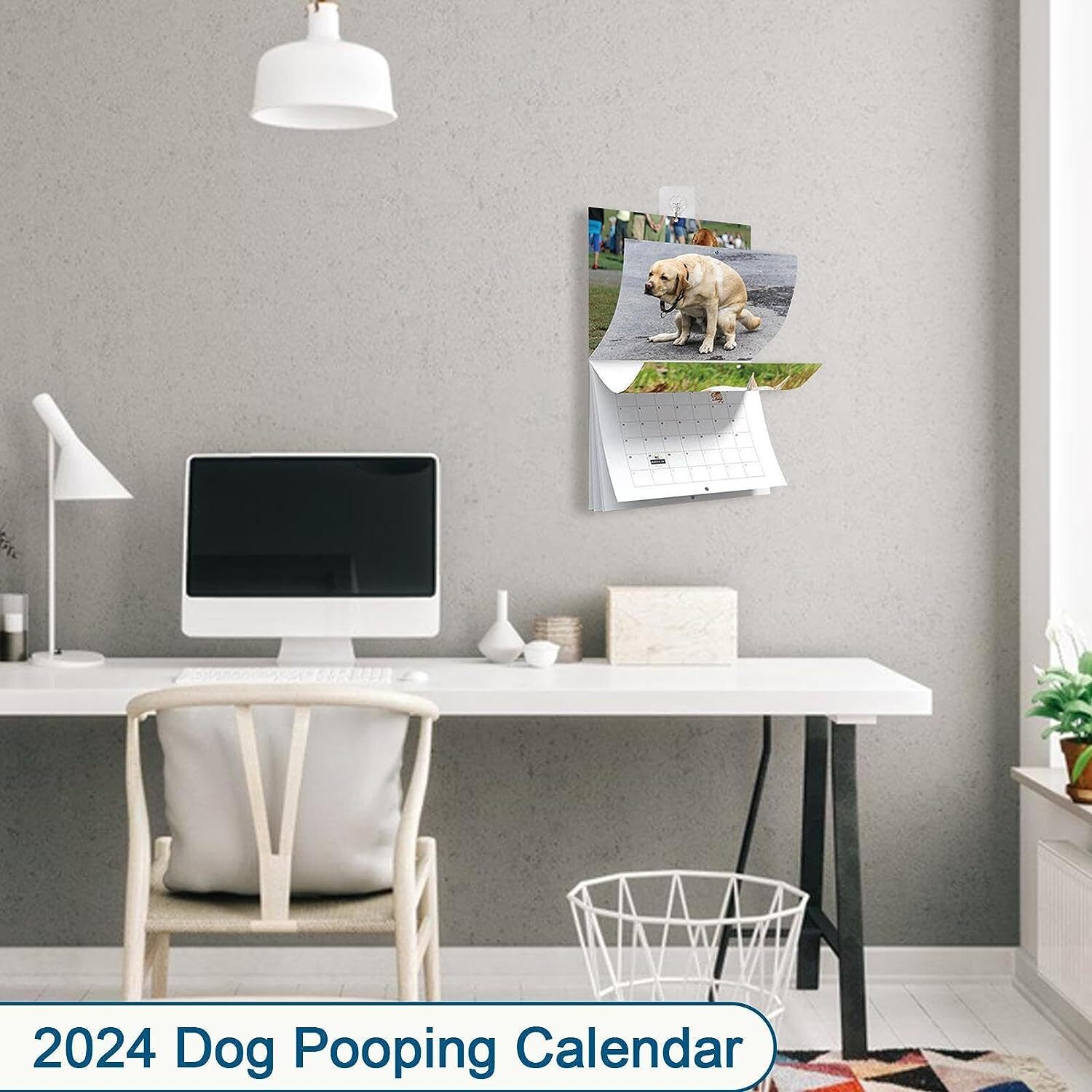 2024 Dogs Pooping Calendar - 2024 Wall | Grelly UK