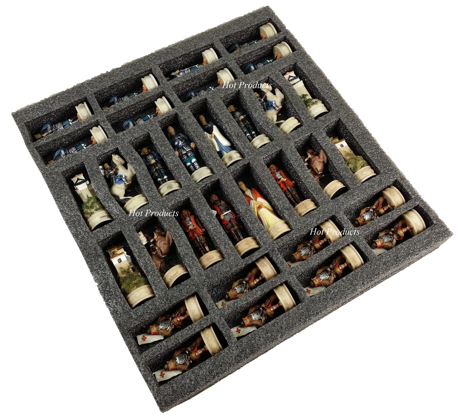 Japanese Samurai Warrior Oriental Chess Men Set with 17" Castle ...