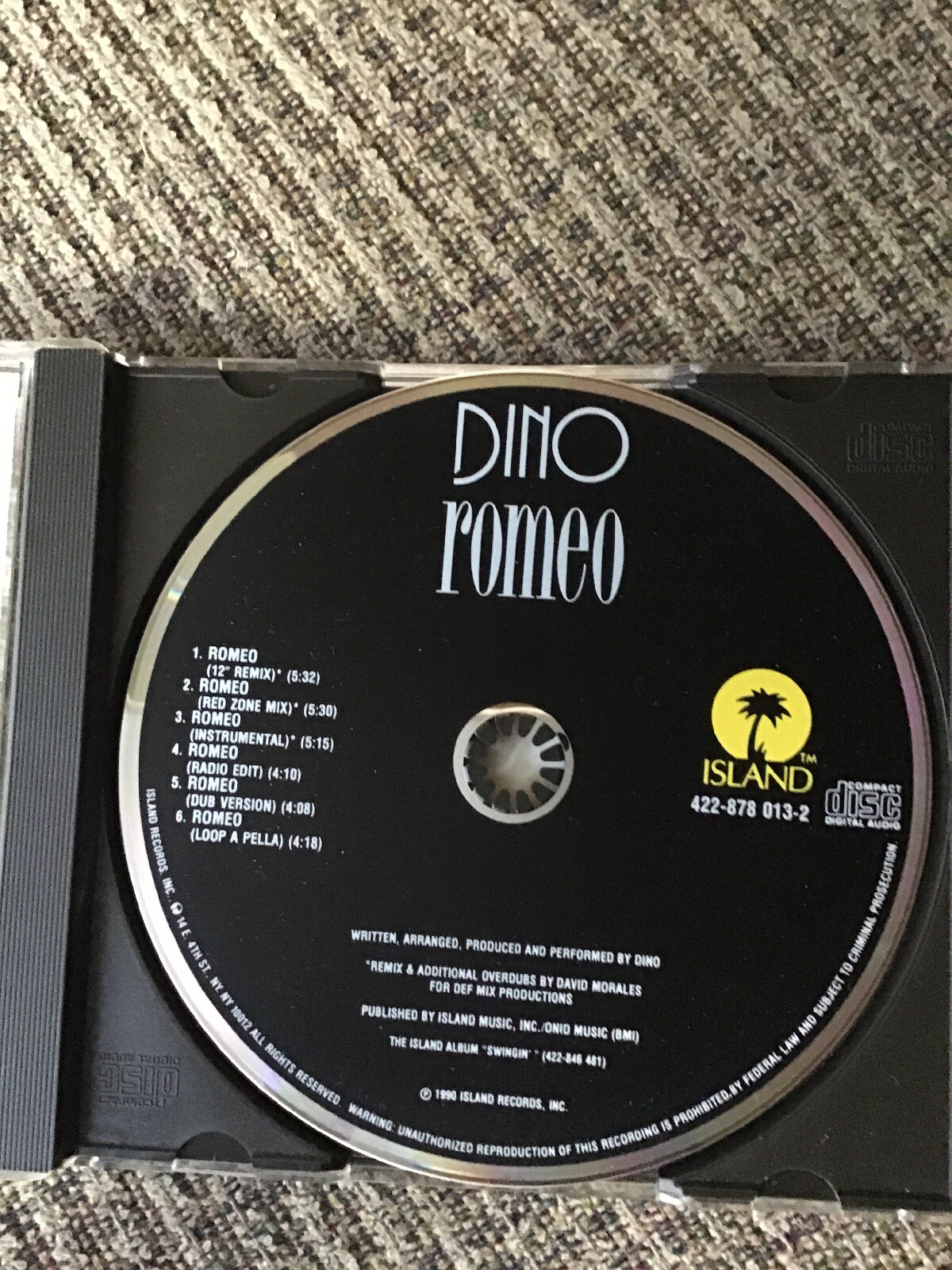 DINO - ROMEO, RARE USA 6TRX CD MAXI-SINGLE, OOP 1990 | eBay
