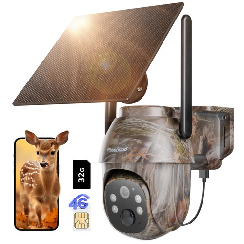 Cellular Trail Cameras Live View Solar Powered, 360° Deer Cameras Game ...