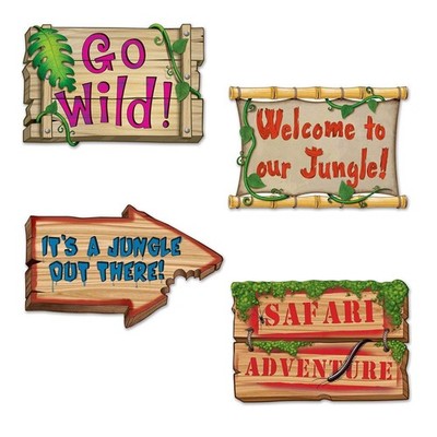 Beistle Jungle Sign Cutouts | Party Supply | Decoration | eBay