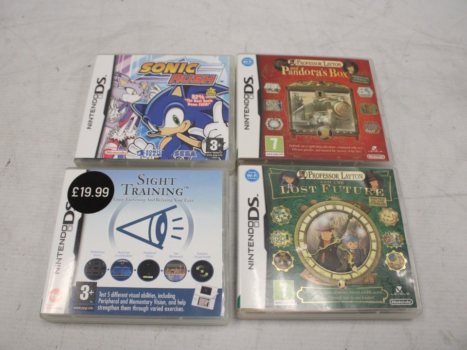 NINTENDO DS Lite Handheld Game Console Bundle W/ 4 Games & Accessories ...