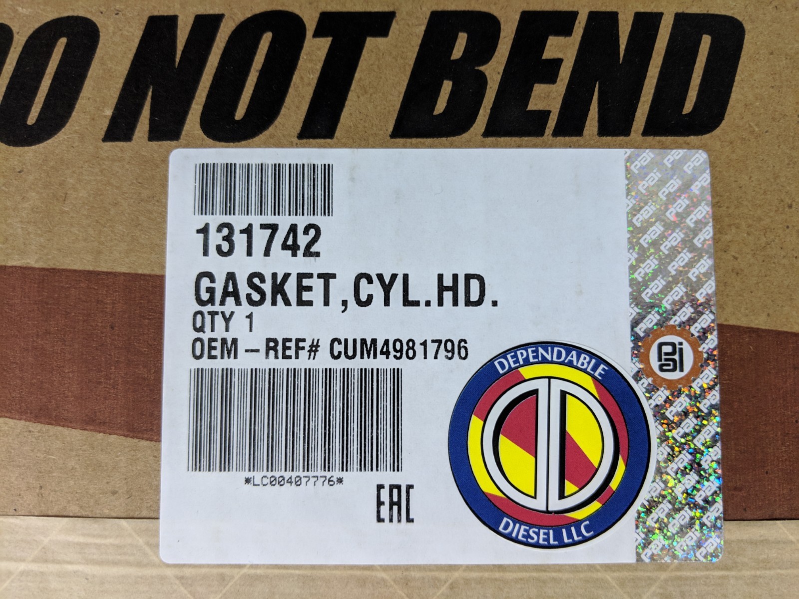 Cylinder Head Gasket for Cummins ISC & QSC. PAI # 131742 Ref. # 3967059 ...