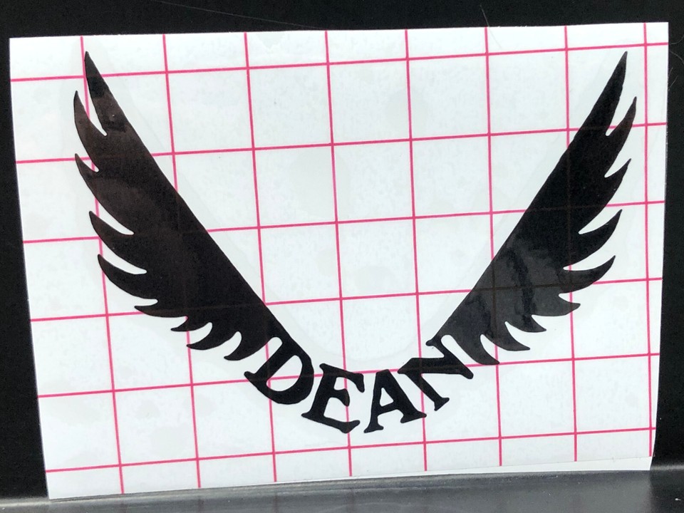 Dean Dime Razorback Headstock Logo Premium Vinyl Guitar Replacement ...