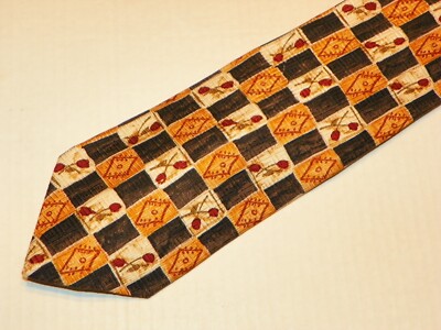 ROBERT TALBOTT [ GEOMETRIC/MULTI-COLOR ] men's tie 100% Silk Made in ...