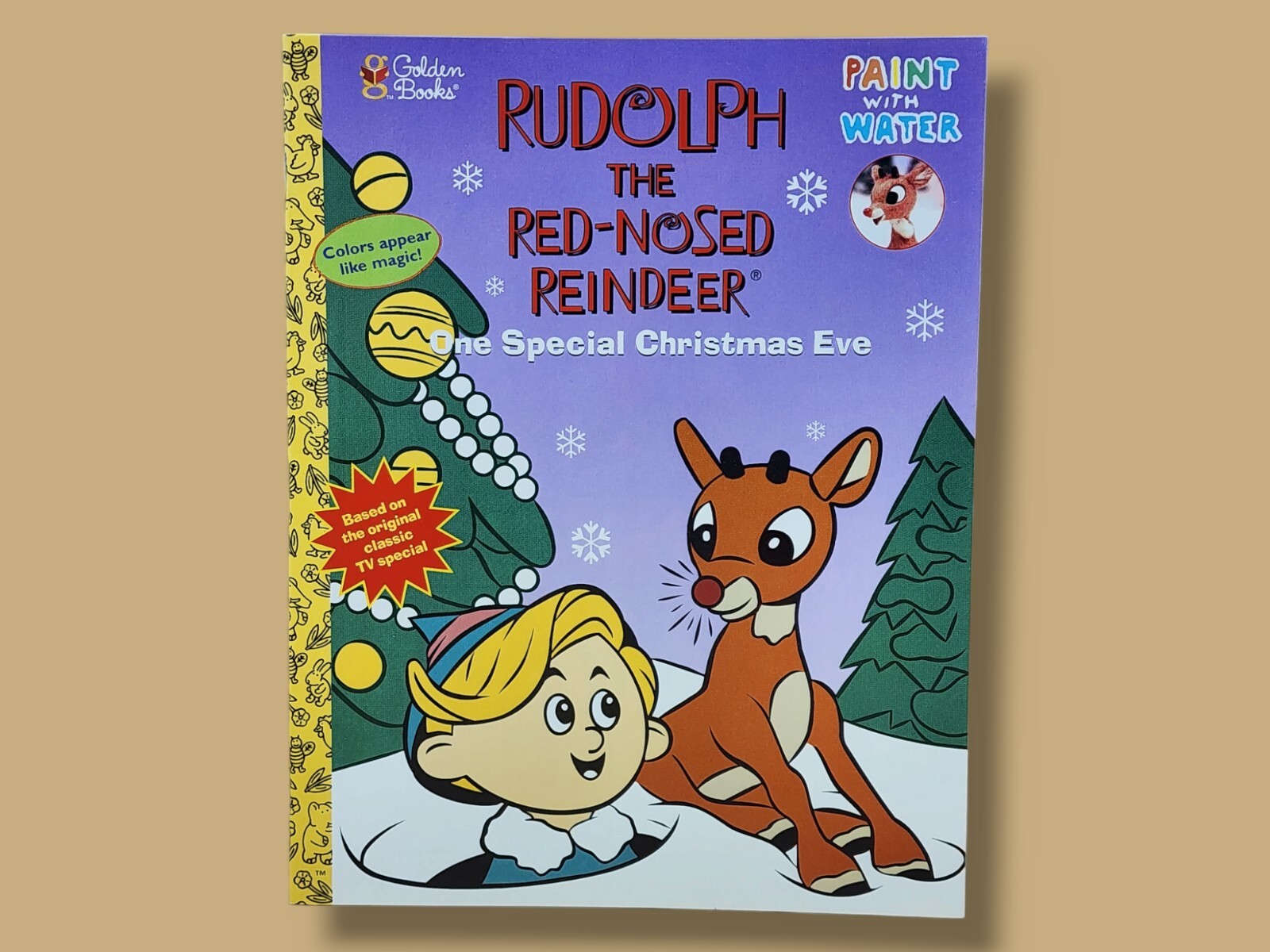 Vintage 1997 Golden Books Rudolph Red-Nosed Reindeer Paint w/Water ...