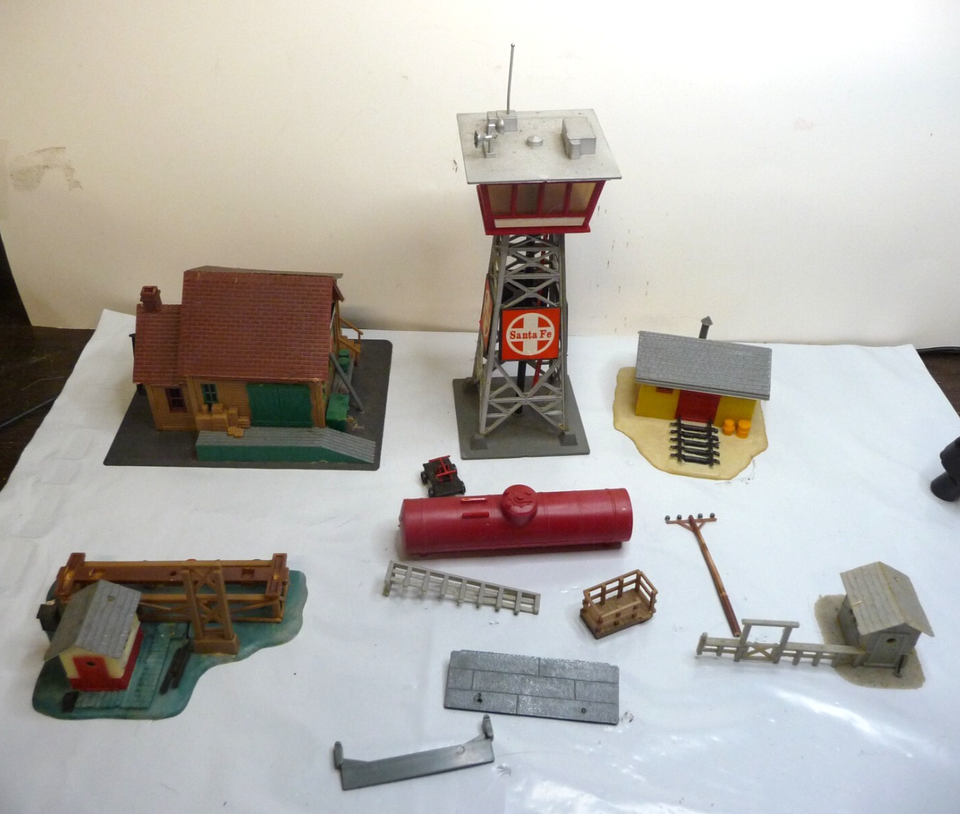 Vintage Lot Built HO 1/87 Scale Buildings for Train layout with parts ...