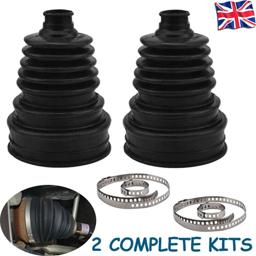 2 Complete Kits Universal Drive Shaft CV Joint Boot Cover Constant Dust ...