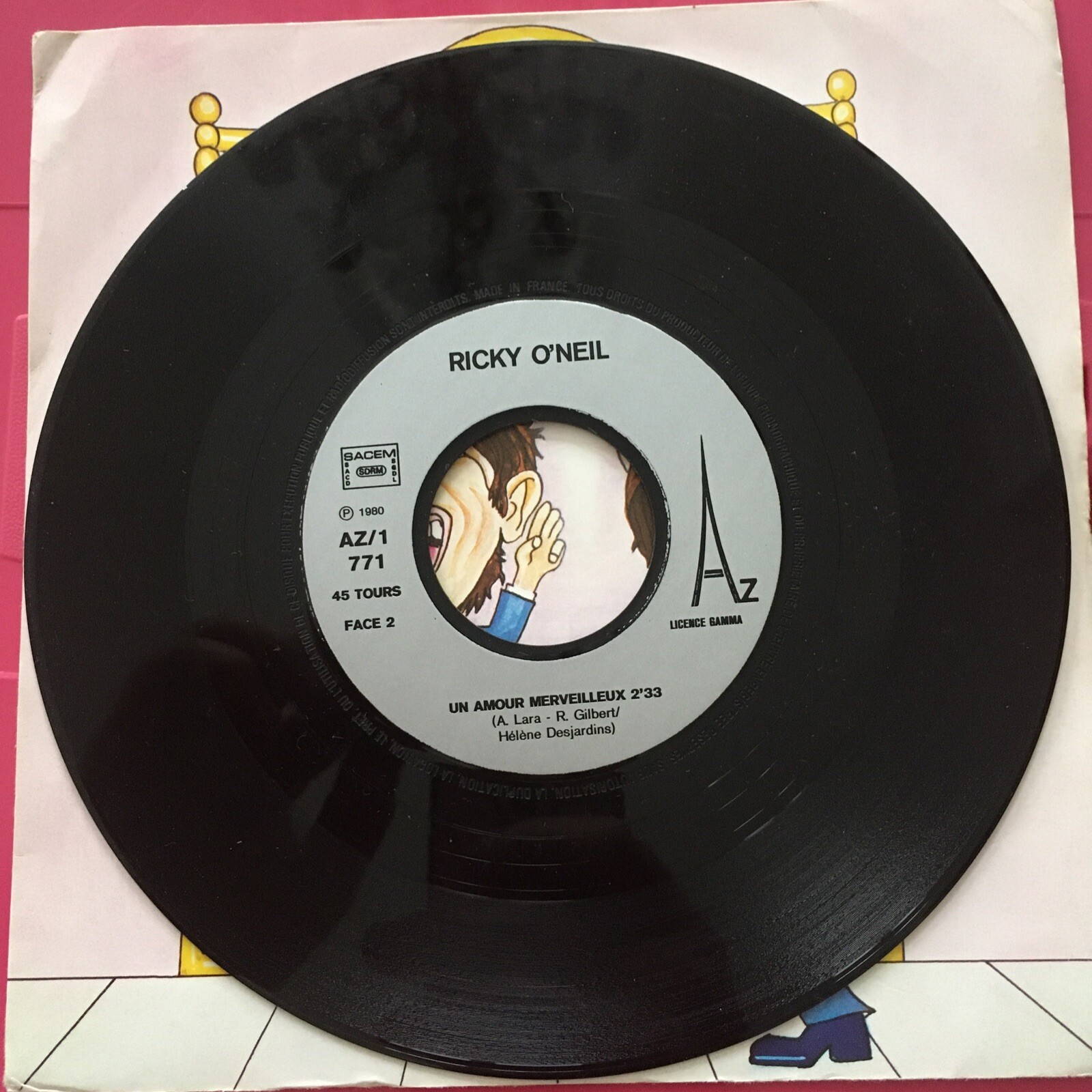 Vinyle, 45 Tours : RICKY O’NEIL, Un amour merveilleux, Ma femme m’a ...