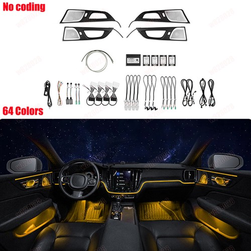2020-2021 Volvo S60 64 Colors LED Ambient Light Atmosphere Decorative ...