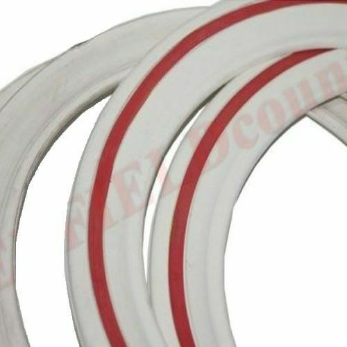 White Wall Red Stripe Tyre Inserts 4 Pcs For 2 Tyre Tire Vespa Rim 8 ...