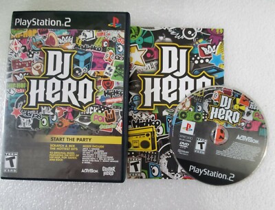 DJ Hero (Sony PlayStation 2, 2009) PS2 COMPLETE FREE SHIP Video Game ...