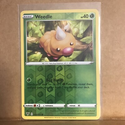 Pokémon TCG Weedle Vivid Voltage 001/185 Reverse Holo Common | eBay
