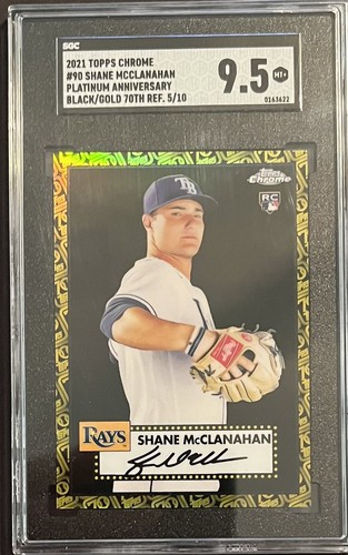 2021 TOPPS CHROME PLATINUM SHANE MCCLANAHAN 5/10 BLACK GOLD REFRACTOR ...