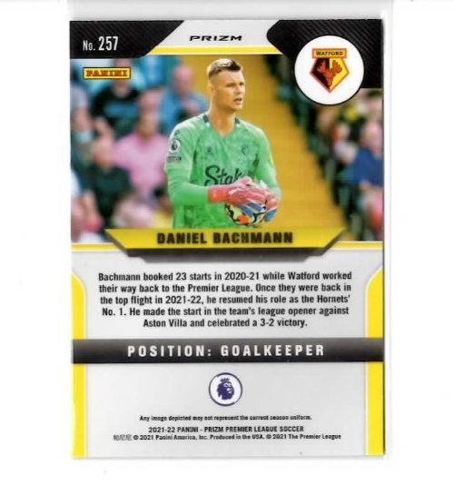 PRIZM EPL 2021-22 - DANIEL BACHMANN GREEN MOJO | eBay