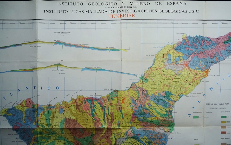 Tenerife, extra large geological map Instituto Geologico y Minero ...