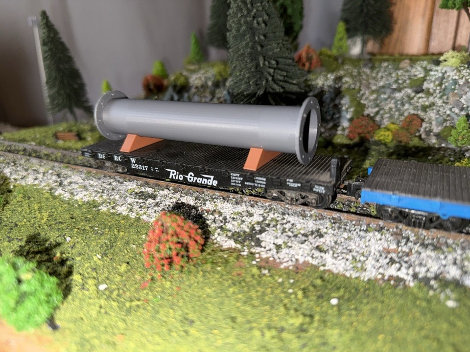1:87 HO Scale Gray Flange Pipe 4.5in | eBay
