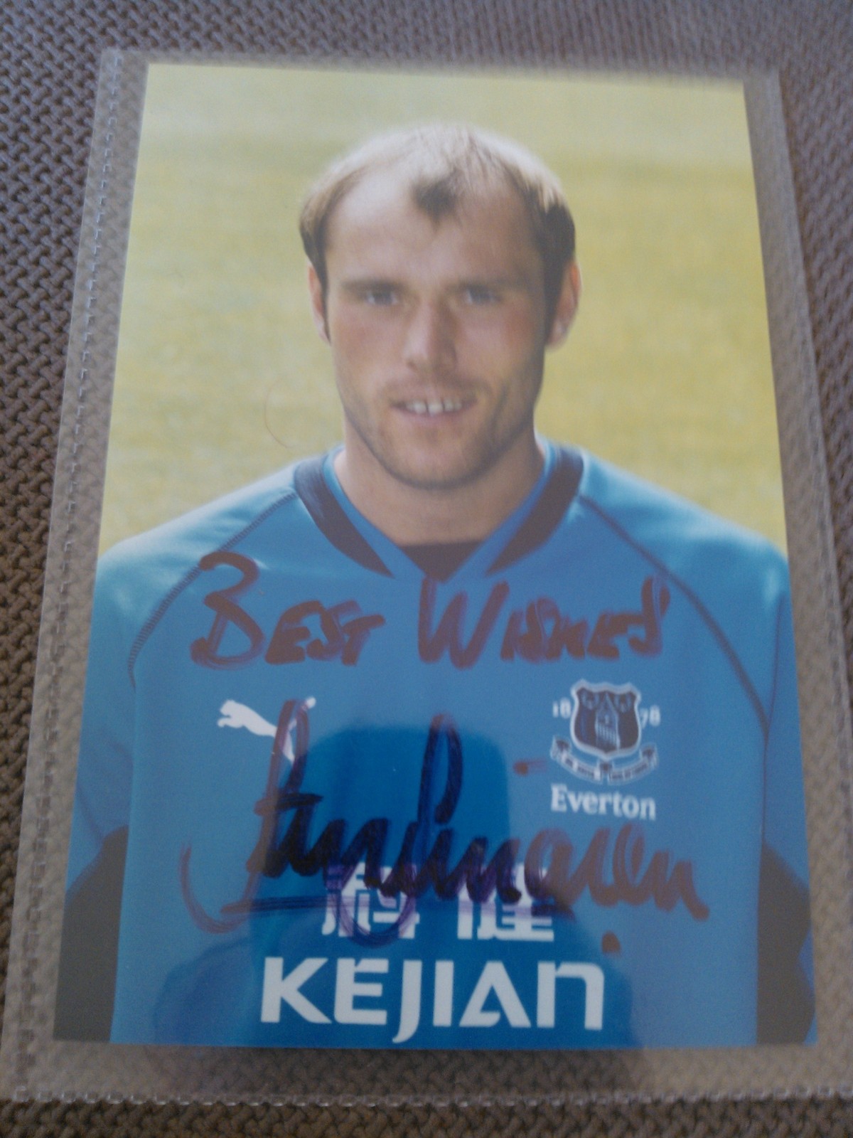 FORMER EVERTON GOALKEEPER STEVE SIMONSEN SIGNED PHOTO. 15 BY 10CM | eBay