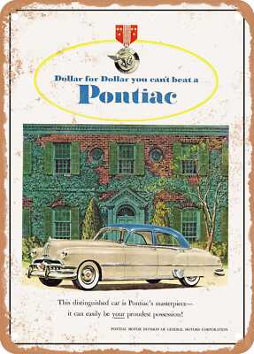 METAL SIGN - 1951 Pontiac Chieftain Deluxe Eight Sedan Vintage Ad | eBay