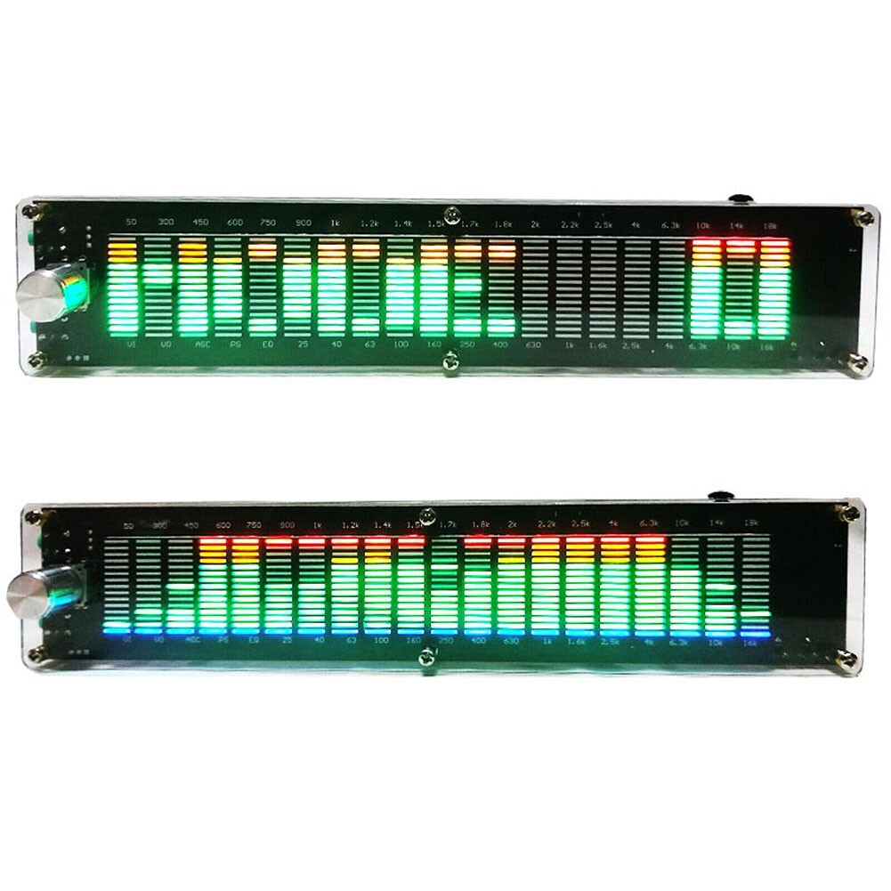Mini Dual 12 Level Indicator Vu Meter Stereo Amplifier Board Adjustable