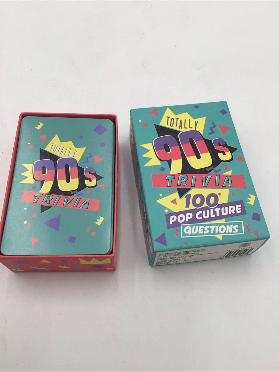100 Gift Card Totally 90s Trivia Card Game - 100 Pop Culture Questions ...