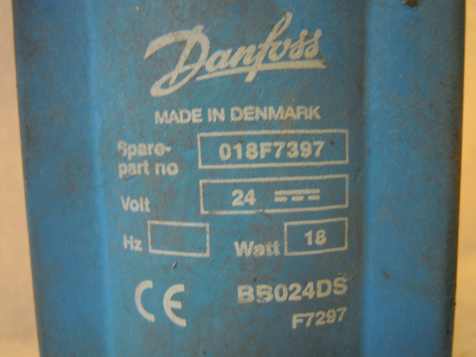 DANFOSS 018F7397 SOLENOID VALVE COIL 24VDC 18W EV210B | eBay