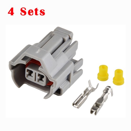 4Set Fuel Injector Pigtail Connector w/ Terminal For Denso Toyota Honda ...