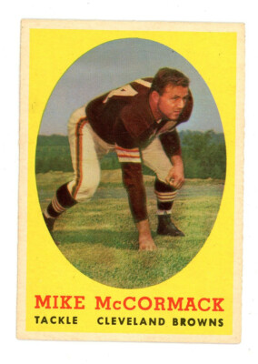 1958 Topps Football Mike McCormick (#59) NFL HOF EX | eBay