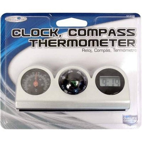 Custom Auto Compass, Clock and Thermometer Combo % | eBay