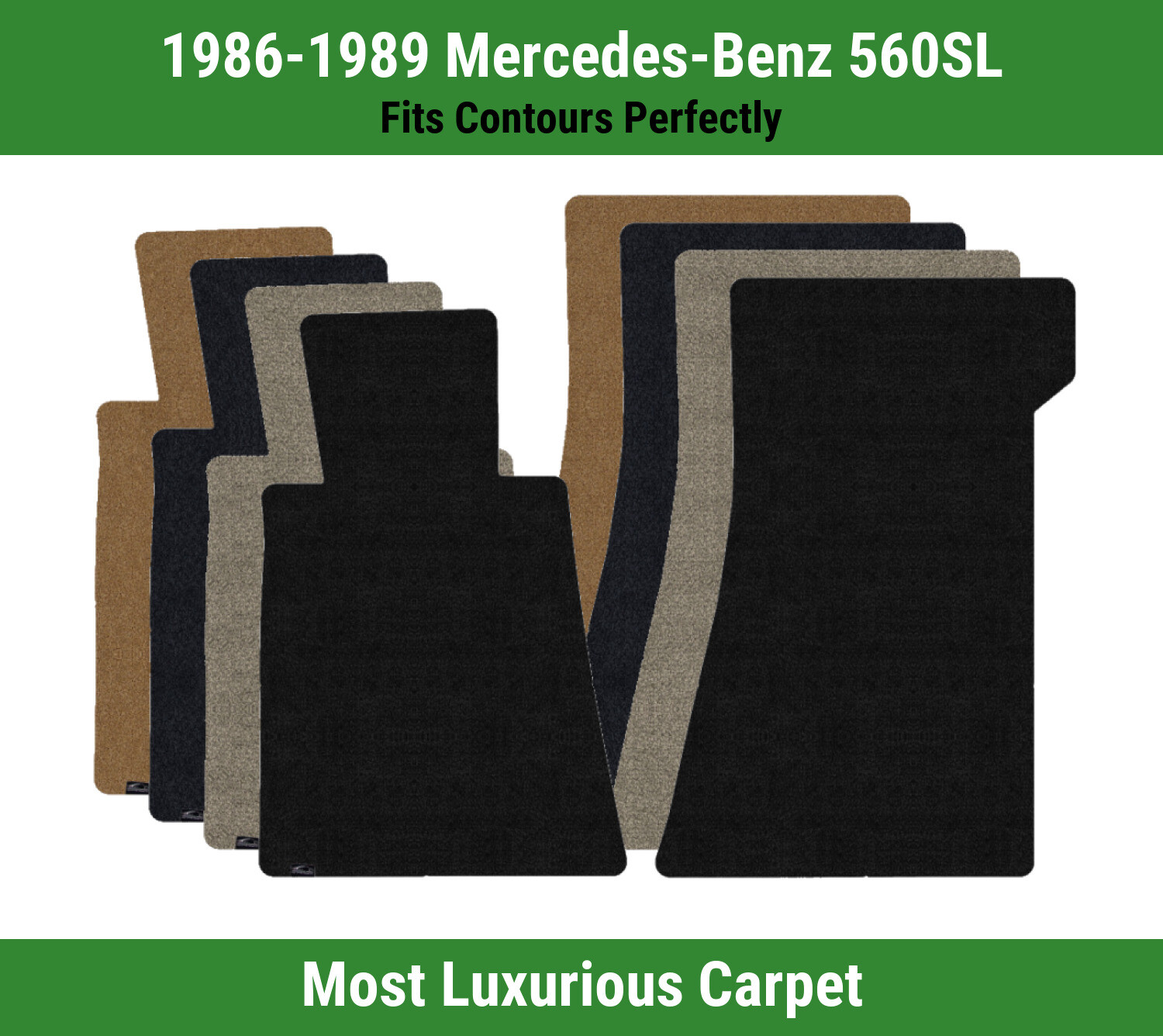 Lloyd Luxe Front Row Carpet Mats for 1986-1989 Mercedes-Benz 560SL | eBay