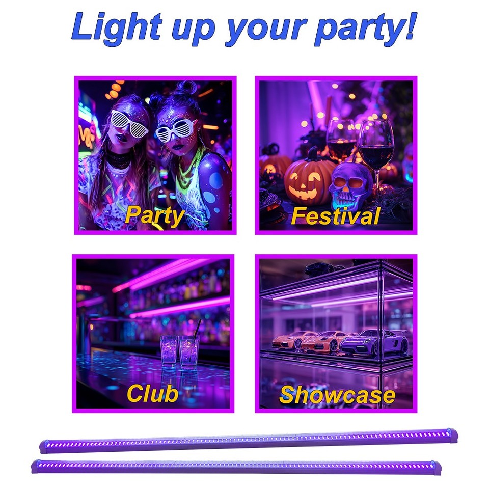 BlackLight UV Led Black Light Bar 4FT 40W Ultraviolet Lamp Event Lighting Décor | eBay