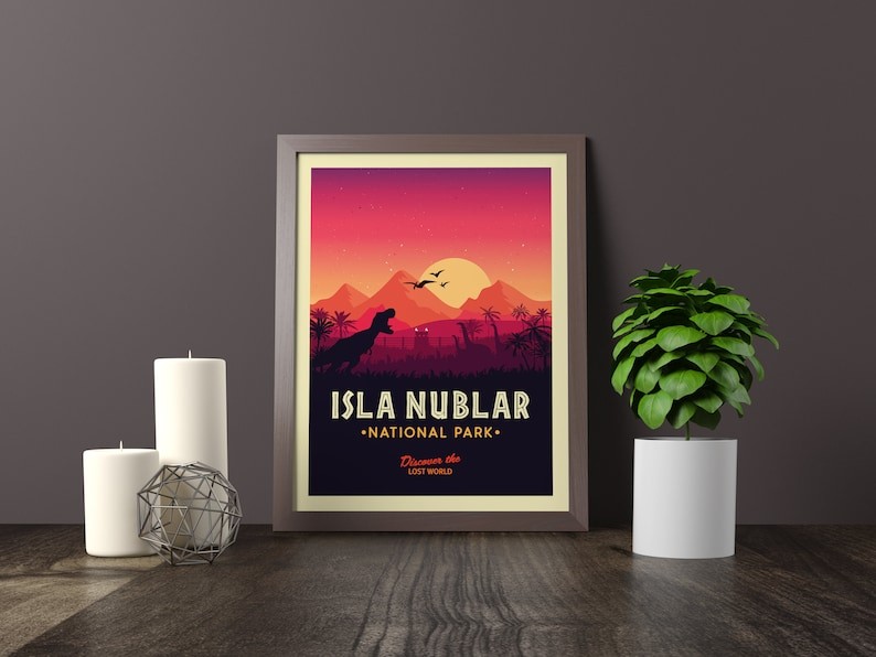 Jurassic Park Posters, Isla Nublar National Park Poster, Jurassic World ...