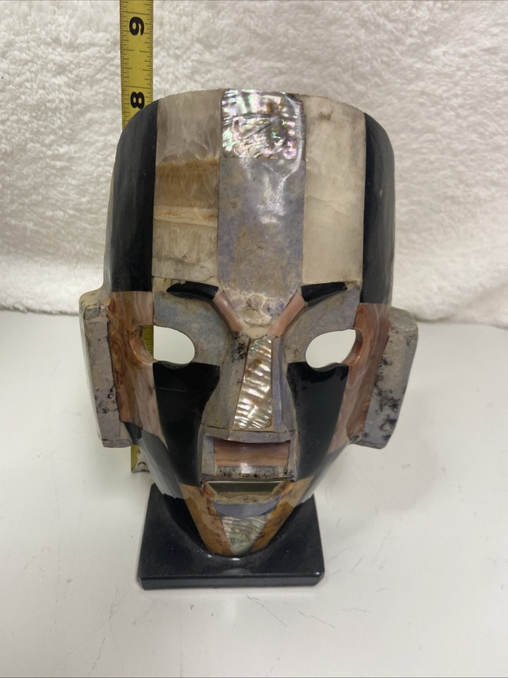 Abalone Shell Burial Ceremonial Mask Mexican Aztec Mayan Style ...