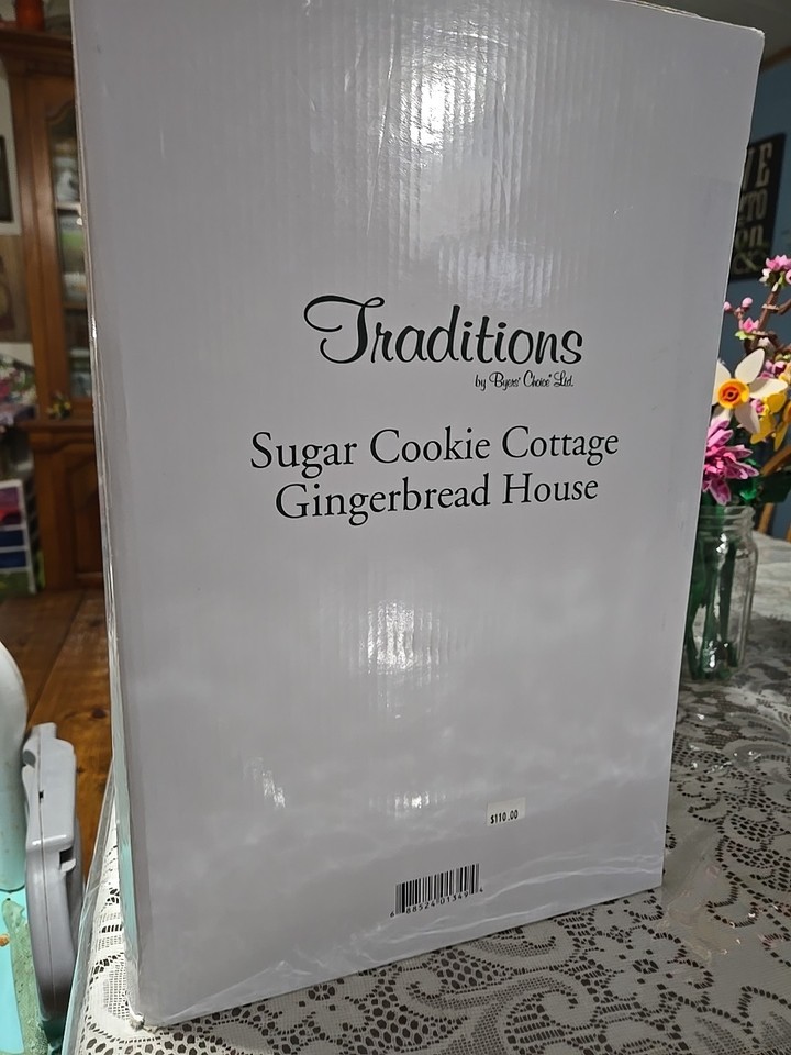 Byers Choice Traditions Sugar Cookie Cottage Resin Gingerbread House ...
