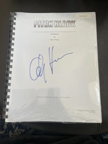 Signed Replica Pitch Black Movie Script (Signed by Cole Hauser) | eBay