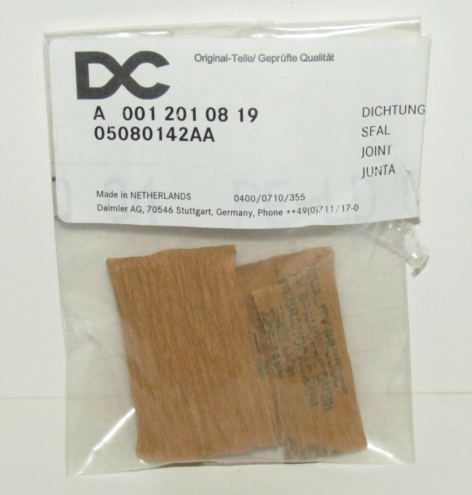 NEW GENUINE DC MERCEDES BENZ WATER PUMP SEAL OEM PART NO. A 0012010819 ...